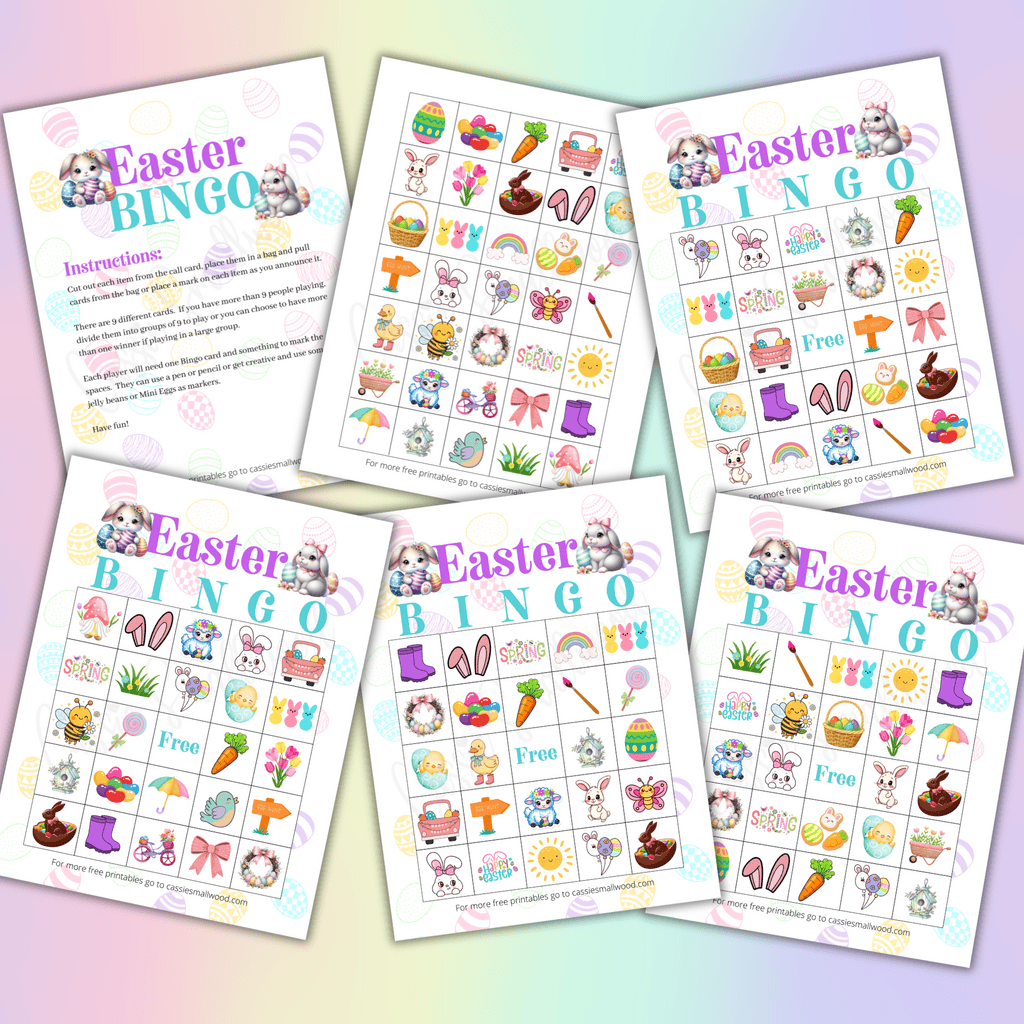 Easy Easter Bingo For Kids (FREE Printable) - Cassie Smallwood