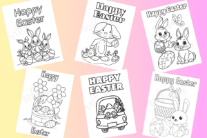 25 CUTE Easter Cards To Color - Cassie Smallwood
