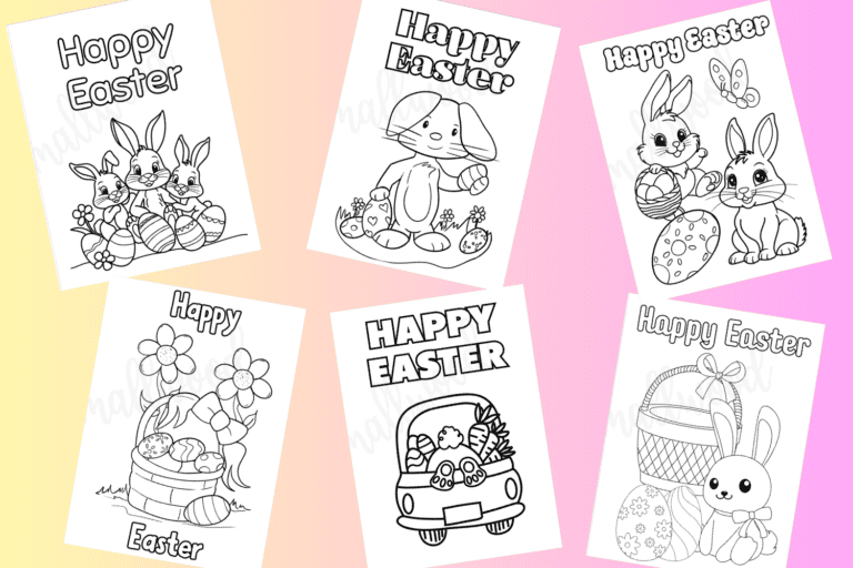 25 CUTE Easter Cards To Color - Cassie Smallwood