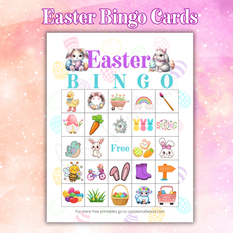Easy Easter Bingo For Kids (FREE Printable) - Cassie Smallwood