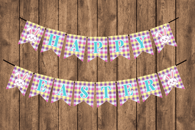 8 CUTE Easter Banners (FREE Printable Easter Decorations) - Cassie ...