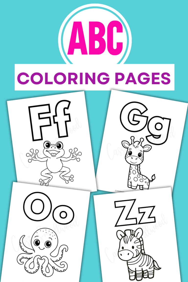 CUTE Free Printable Alphabet Coloring Pages For Kids (A-Z) - Cassie ...