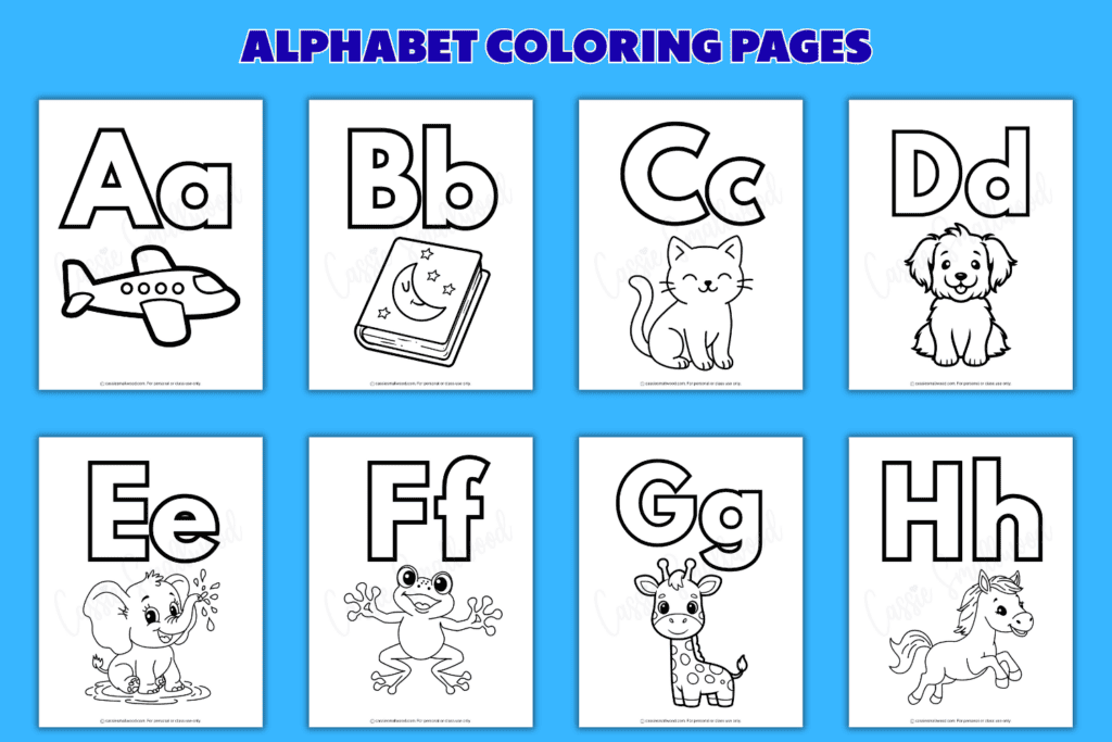 CUTE Free Printable Alphabet Coloring Pages For Kids (A-Z) - Cassie ...