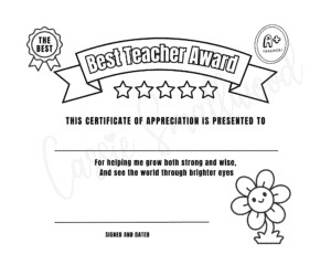 7 CUTE Teacher Appreciation Certificates (FREE Printable) - Cassie ...