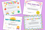 7 CUTE Teacher Appreciation Certificates (FREE Printable) - Cassie ...