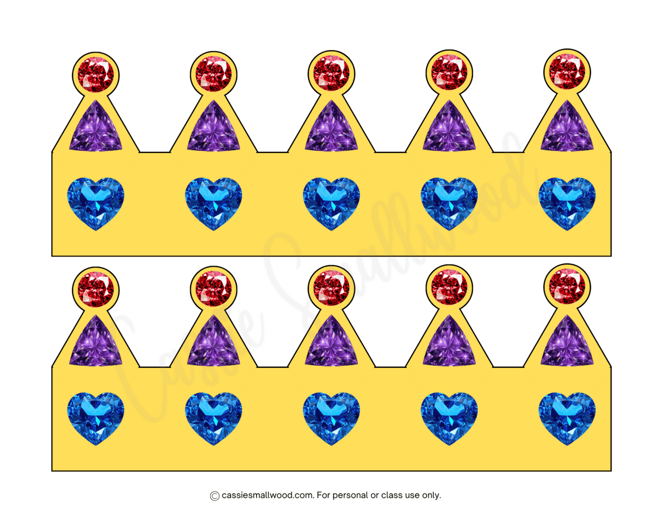 11 CUTE Wearable Crown Templates (FREE Printable) - Cassie Smallwood