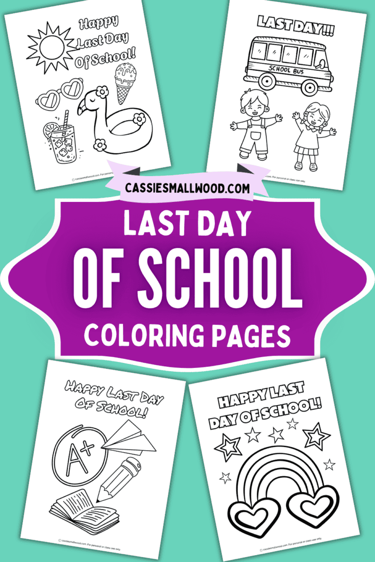 20 CUTE Last Day Of School Coloring Pages For Kids - Cassie Smallwood