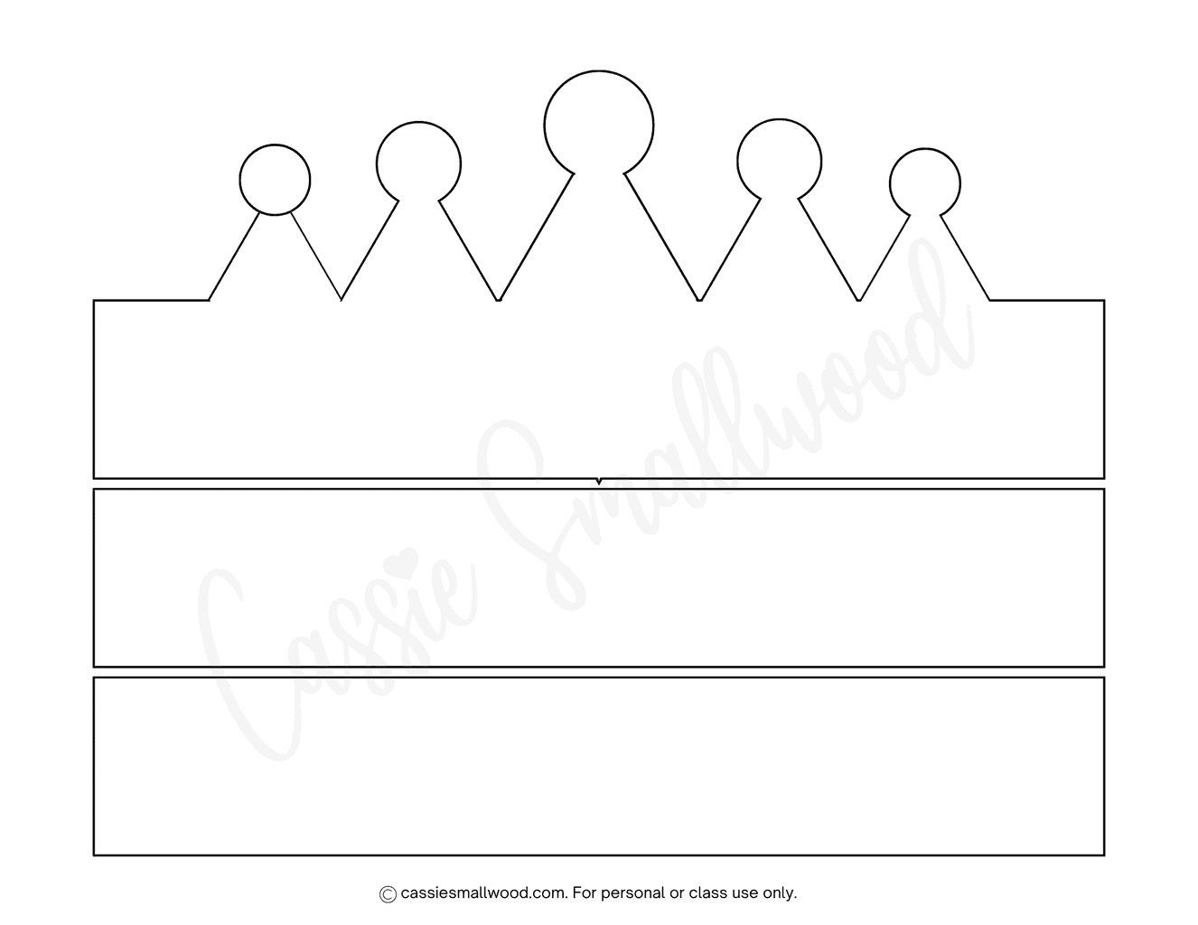 11 CUTE Wearable Crown Templates (FREE Printable) - Cassie Smallwood