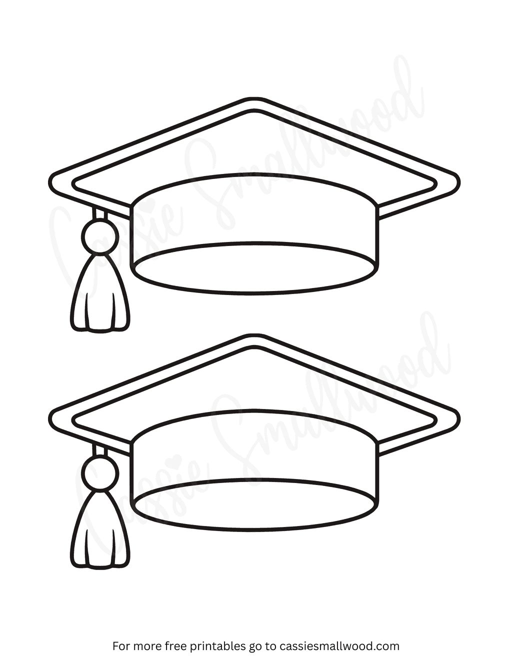 FREE Printable Graduation Cap Templates - Cassie Smallwood