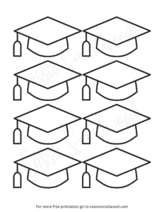 FREE Printable Graduation Cap Templates - Cassie Smallwood