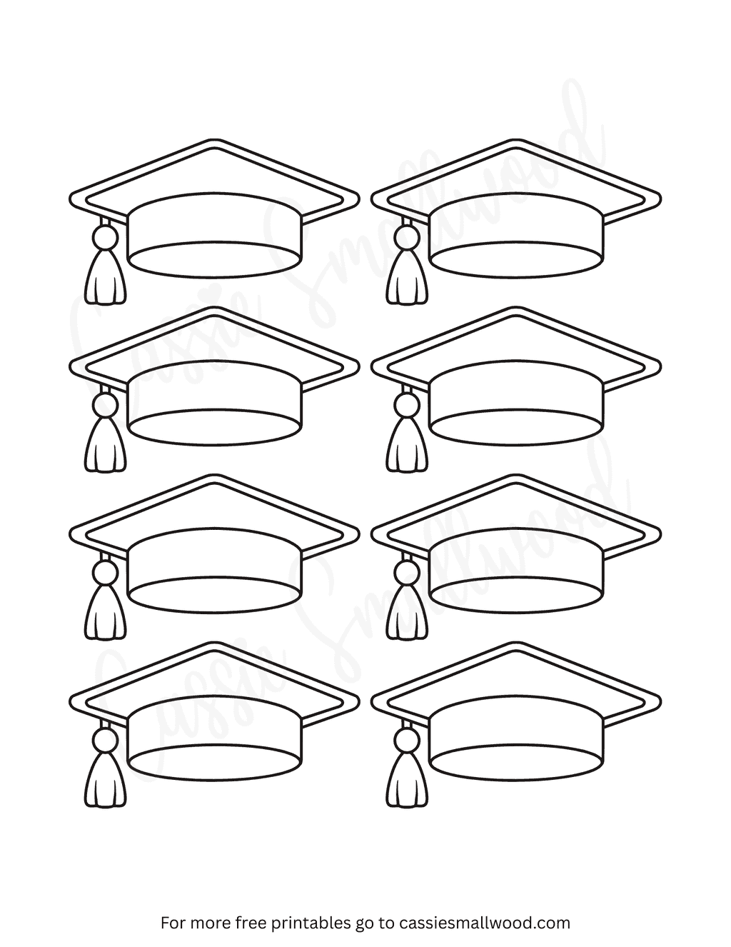 FREE Printable Graduation Cap Templates - Cassie Smallwood