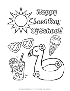 20 CUTE Last Day Of School Coloring Pages For Kids - Cassie Smallwood