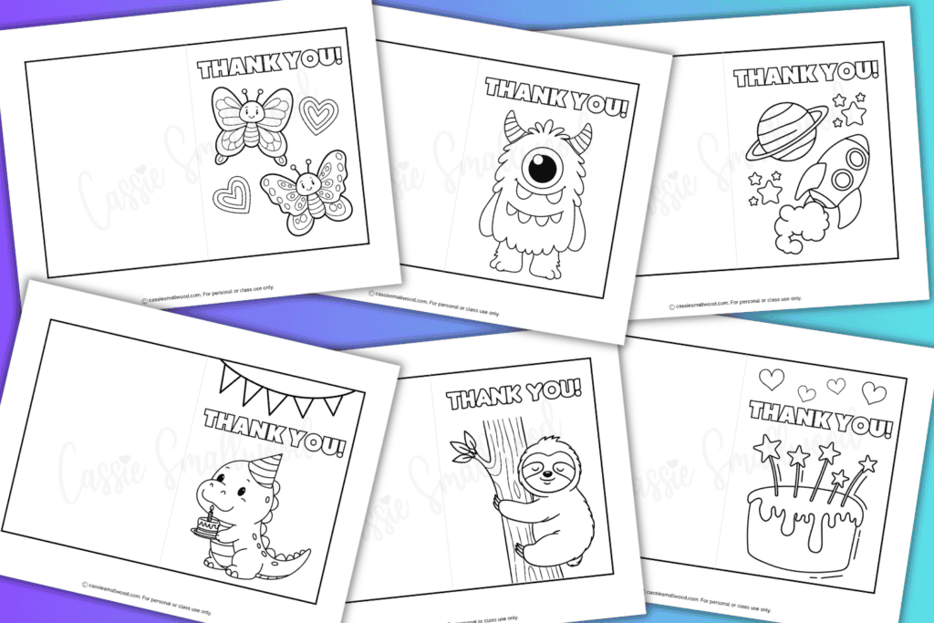 22 Thank You Coloring Cards From Kids - Cassie Smallwood