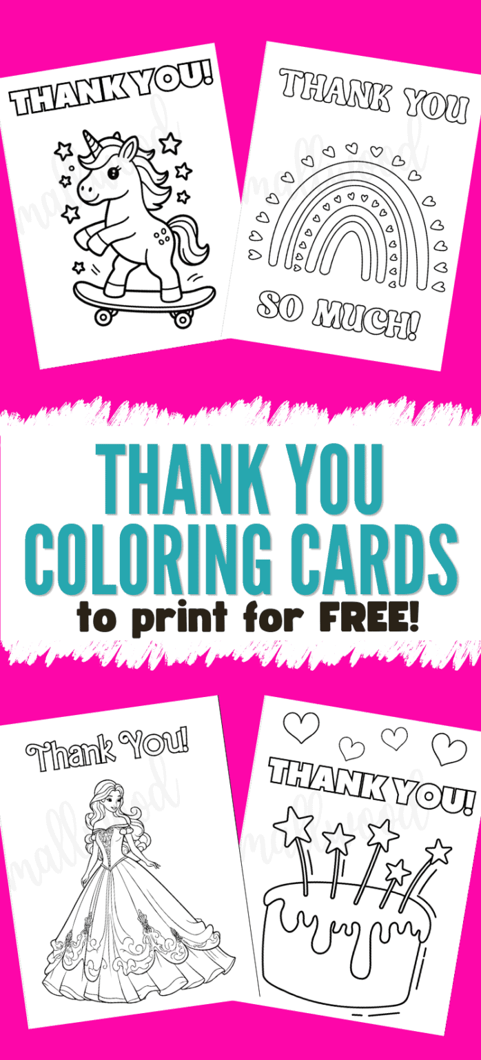 22 Thank You Coloring Cards From Kids - Cassie Smallwood