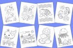 20 CUTE Ocean Coloring Pages For Kids (FREE Printables) - Cassie Smallwood
