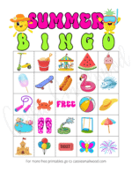 Free Summer Bingo for Kids (Fun Printable Indoor Summer Game) - Cassie ...