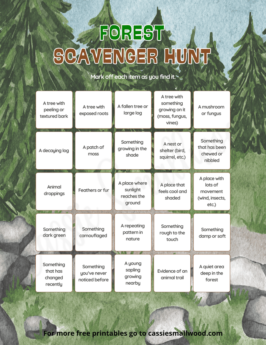 Nature Scavenger Hunt for Kids (Free Printables for Every Season ...