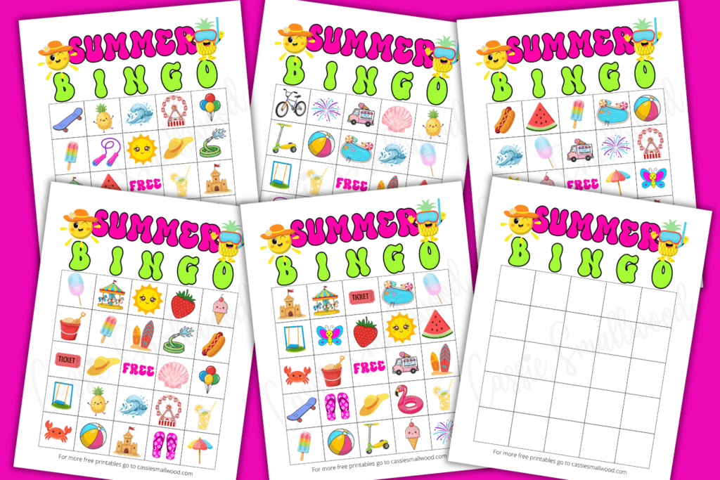 Free Summer Bingo for Kids (Fun Printable Indoor Summer Game) - Cassie ...