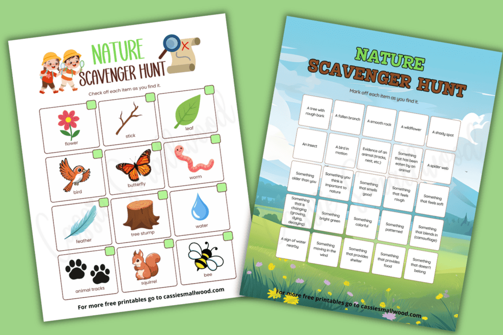 Nature Scavenger Hunt for Kids (Free Printables for Every Season ...