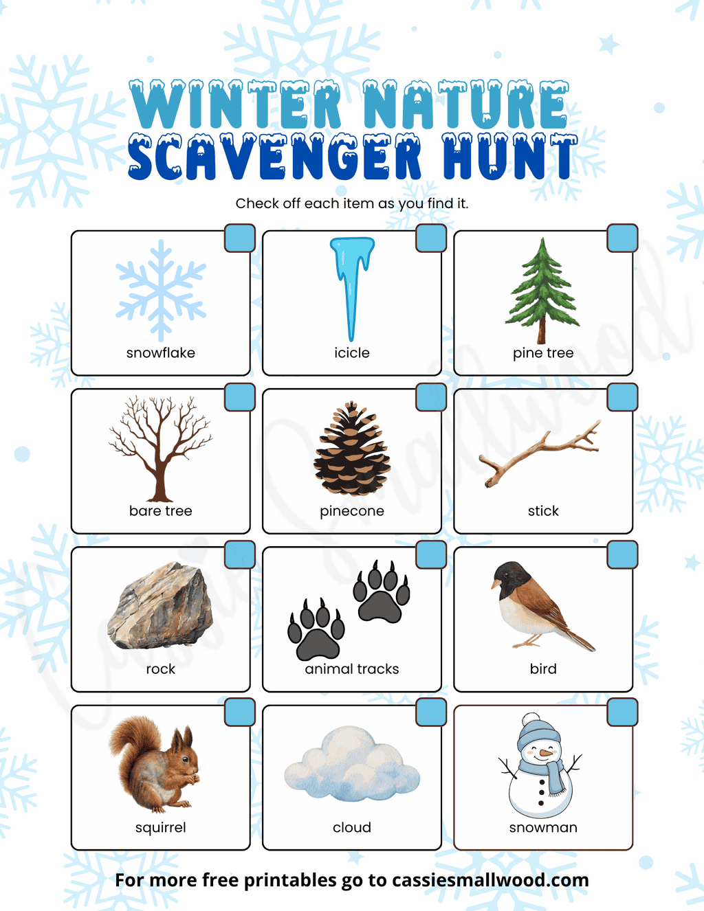 Nature Scavenger Hunt for Kids (Free Printables for Every Season ...