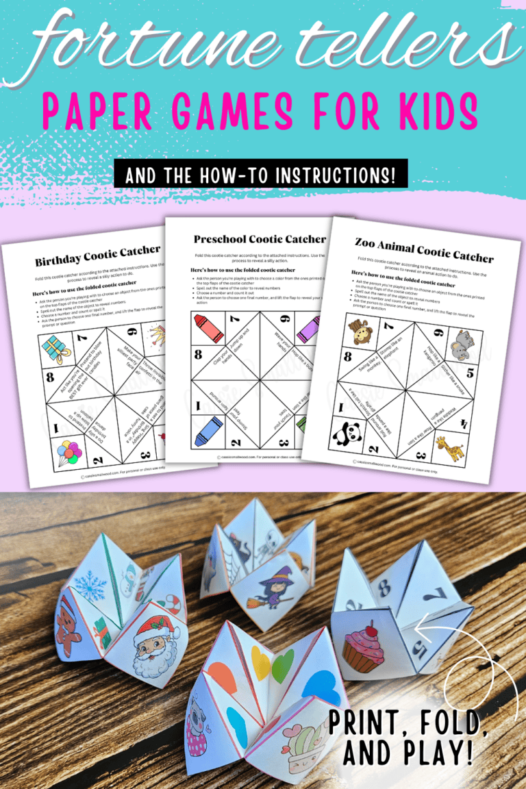 9 CUTE Cootie Catchers (FREE Printable) - Cassie Smallwood