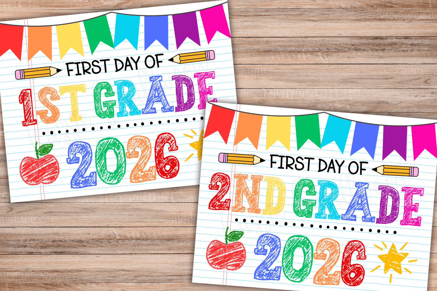 CUTE Free Printable First Day of School Signs 2026-2027 (Preschool-12th ...