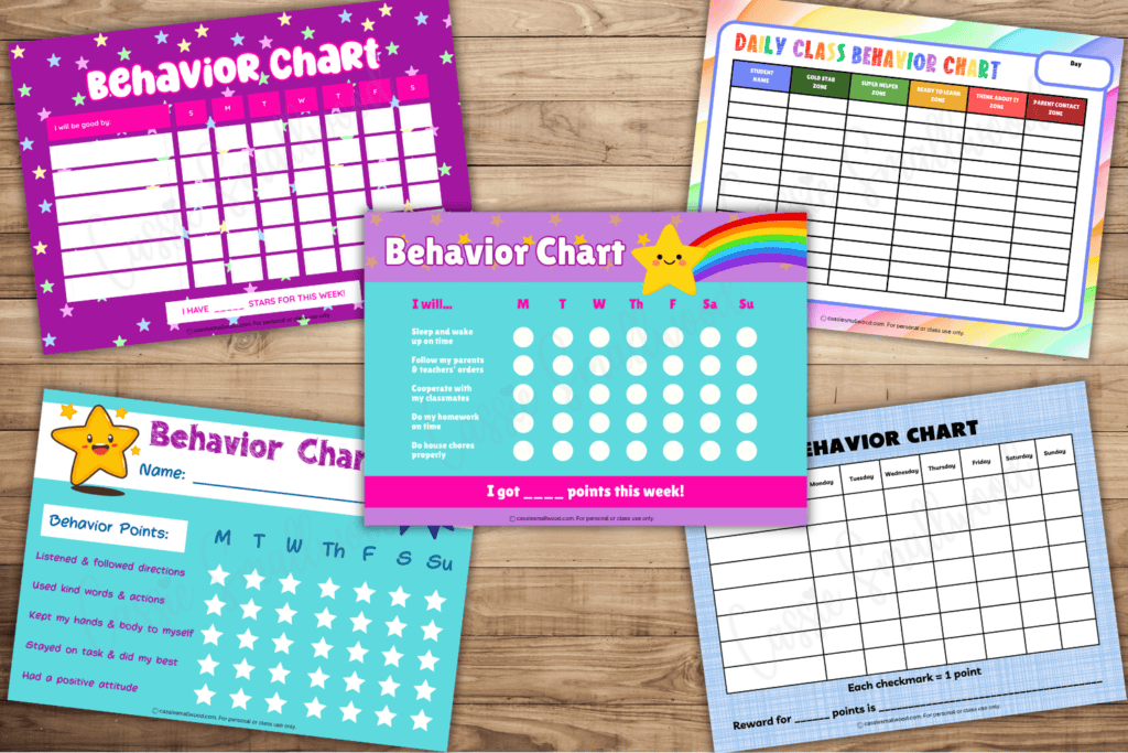 10 FREE Printable Behavior Charts For Kids - Cassie Smallwood